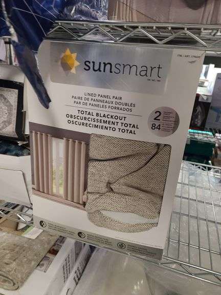 3) Sunsmart Lined Panel Pair Total Blackout Curtains - Prime Time ...