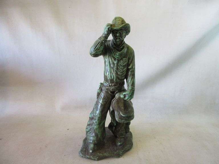 Chalkware Cowboy Statue - Prime Time Auctions, Inc.