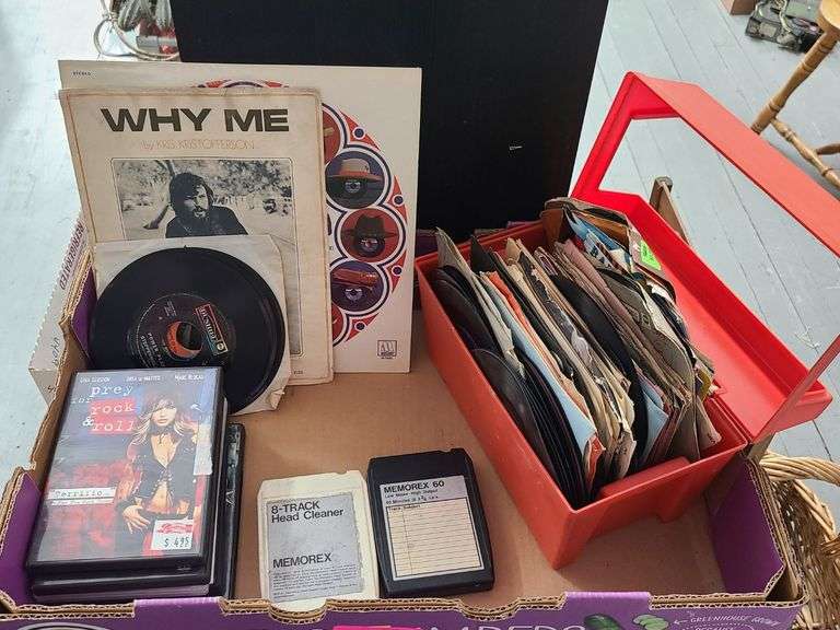 Vinyl 45s, DVD/ CD, 8-Track Cleaner, Kris Kristofferson Music, Four ...