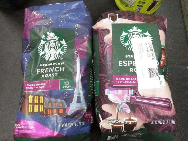 Starbucks French Roast, Starbucks Espresso Roast - Prime Time Auctions ...