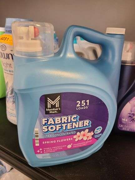 1) Fabric Softener, 1) Downy Laudnry Soap, 1) Tide Laundry Soap, 1 ...