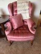 2) Wingback Arm Chairs, Throw Blanket - Prime Time Auctions, Inc.