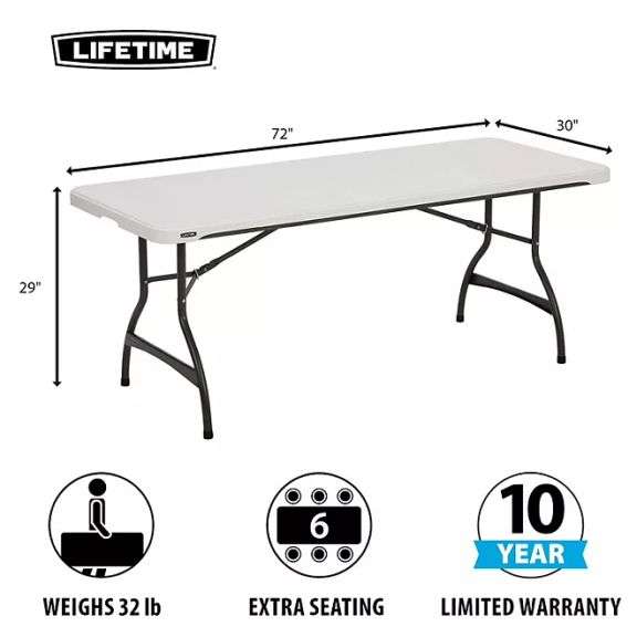 2) Lifetime Tables - Prime Time Auctions, Inc.