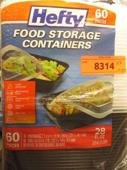 3) Hefty Food Storage Containers 60ct - Prime Time Auctions, Inc.