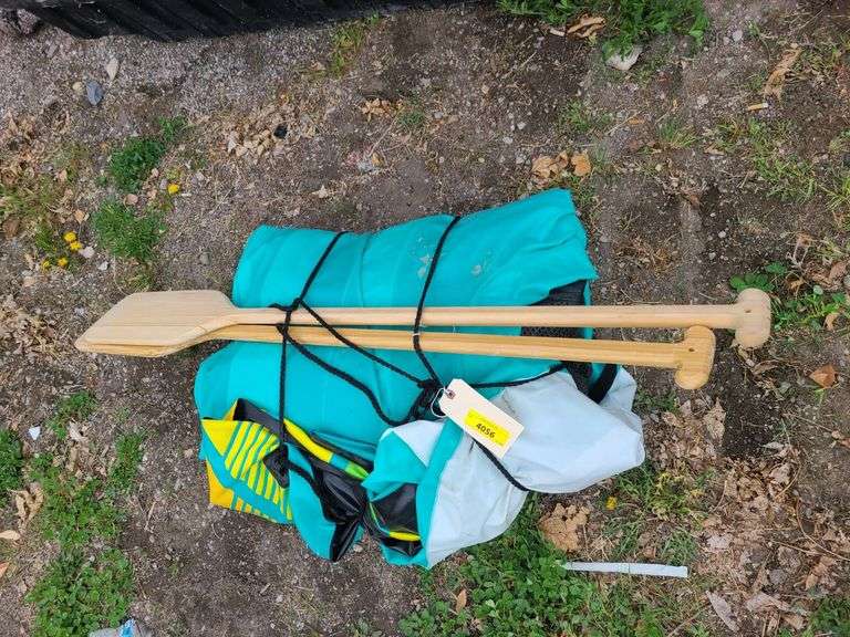 Inflatable Raft with Paddles - Prime Time Auctions, Inc.