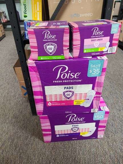 4) Various Poise Pads - Prime Time Auctions, Inc.