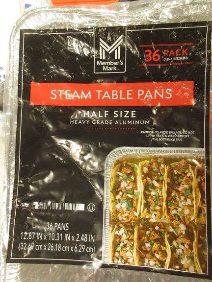 2) Paper Plate Packs, Steam Table Pans 36ct - Prime Time Auctions, Inc.