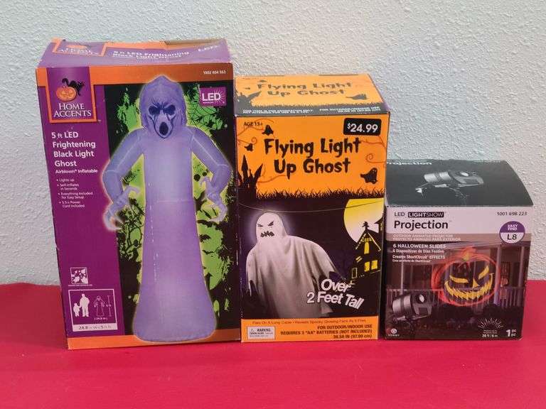 Frightening Black Light Ghost, Flying Light Up Ghost, Halloween ...