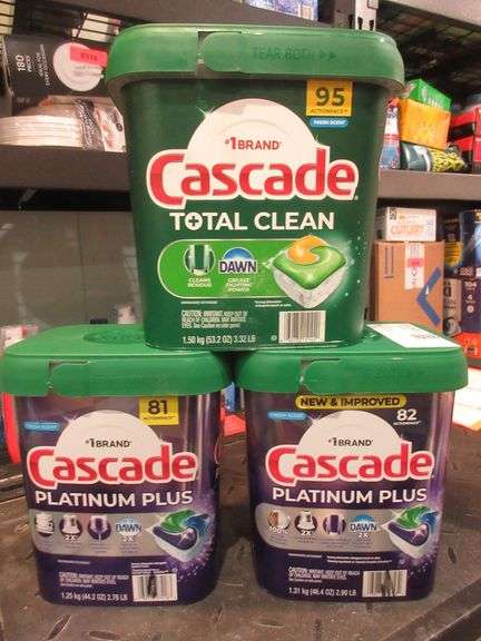 2) Cascade Platinum Plus Dish Washer Detergent 82ct, Cascade Total ...