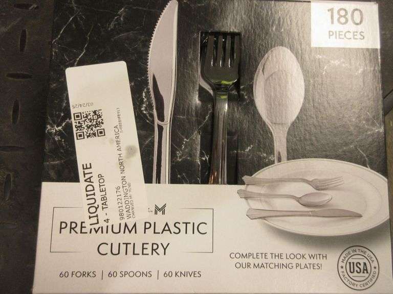 Premium Plastic Cutlery 60ct Each, Premium Plastic Plates 48ct - Prime ...