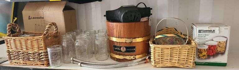Assorted Kitchen Items: Jars, Ice Cream Maker, Jars, More - Prime Time ...