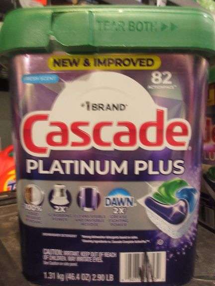 2) Cascade Platinum Plus Dish Washer Detergent 82ct, Cascade Total ...