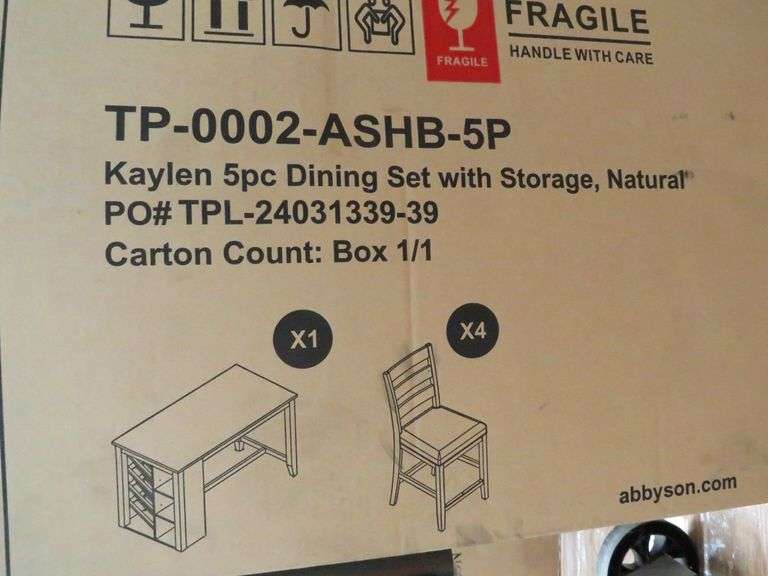 Kaylen Five Piece Dining Set with Storage - Prime Time Auctions, Inc.