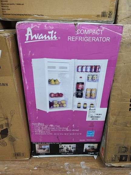 Avanti Compact Refrigerator - Prime Time Auctions, Inc.