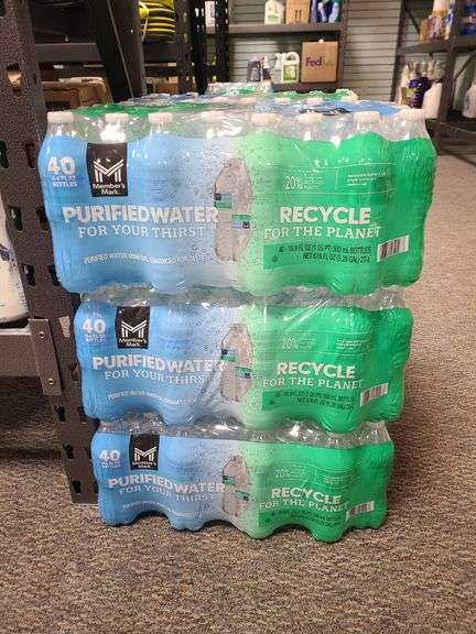 3) 40pk Purified Water Bottles - Prime Time Auctions, Inc.