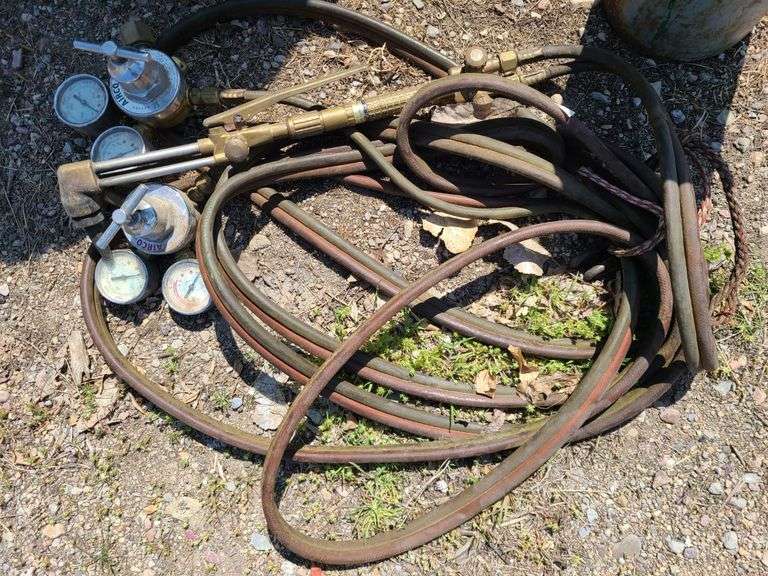 Torch with Gauges, Oxygen Acetylene Tank - Prime Time Auctions, Inc.