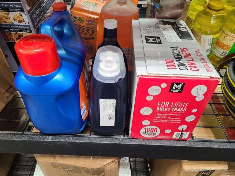 1) 1000ct Commercial Can Liners, 1) Persil Laundry Soap, 1) Downy Calm ...