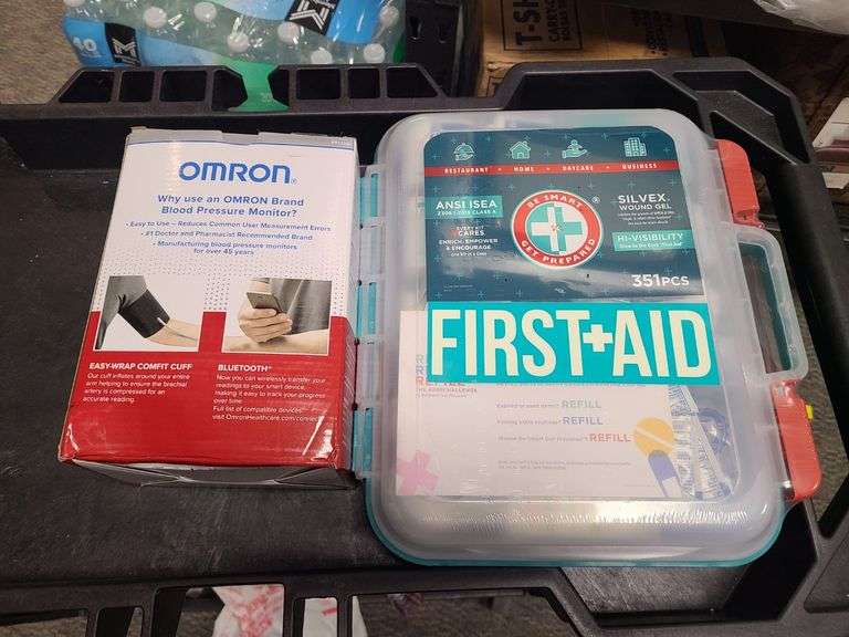 1) Omron Blood Pressure Monitor, 1) First Aid 351pc Kit - Prime Time ...