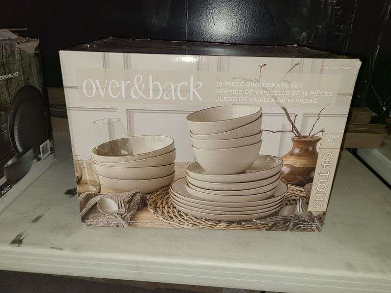 Over and Back 16pc Dinnerware Set - Prime Time Auctions, Inc.