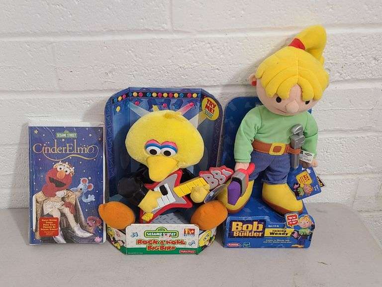 Cinder Elmo VHS Movie, Sesame Street Rock and Roll Big Bird, Bob the ...