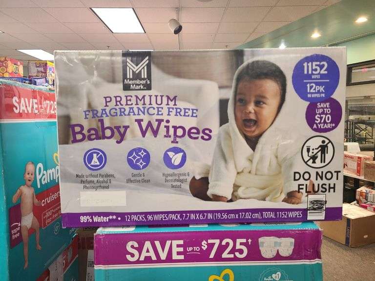 Premium Fragrance Free Baby Wipes, Pampers Cruisers Size 7, Huggies ...