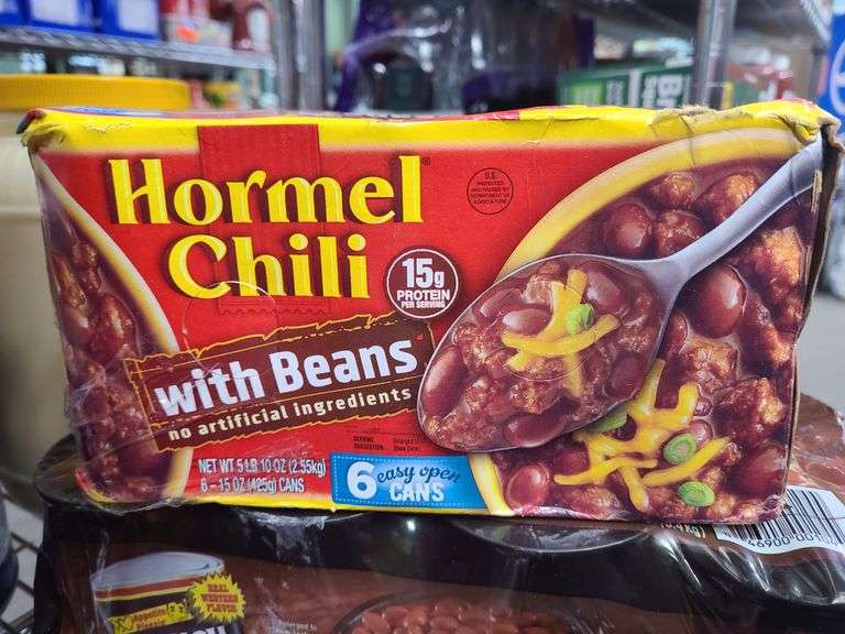 1) Hormel Chili 6pk, 1) Ranch Style Beans 8pk - Prime Time Auctions, Inc.