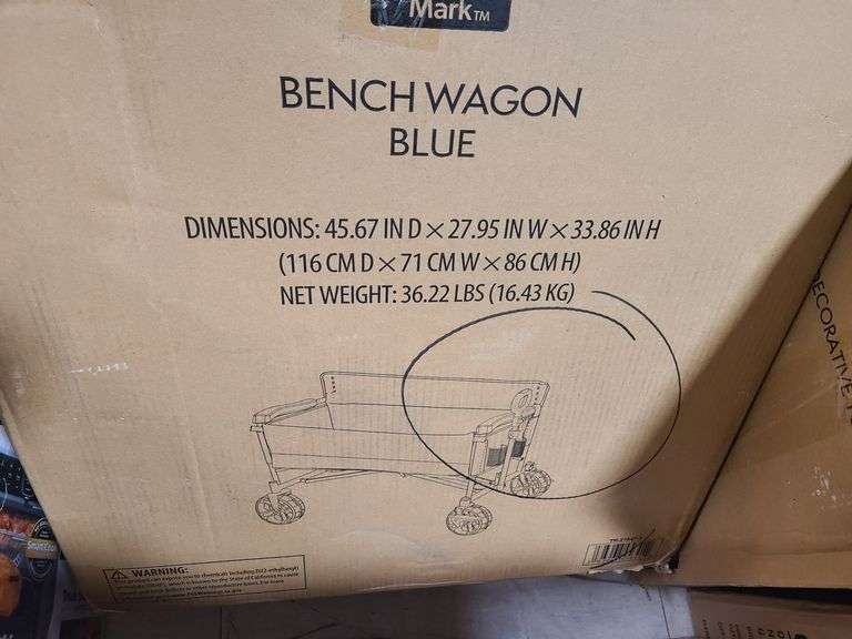 Blue Bench Wagon - Prime Time Auctions, Inc.