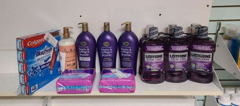 Colgate Toothpaste, Shea Moisture Conditioner, OGX Hair Care, Always ...