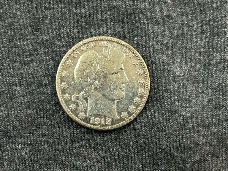 1912 Silver Barber Half Dollar - Prime Time Auctions, Inc.
