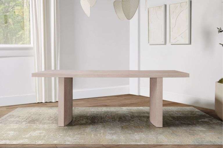 Mandy 84" Rectangular Dining Table - 3pts - Prime Time Auctions, Inc.