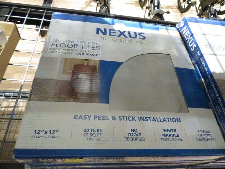 Nexus Self-Adhesive Vinyl Floor Tiles - Prime Time Auctions, Inc.