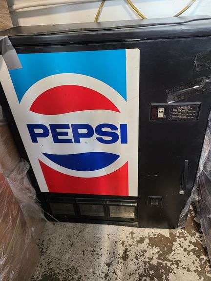 Tabletop Pepsi Machine Full Size Can Dispenser - Prime Time Auctions, Inc.