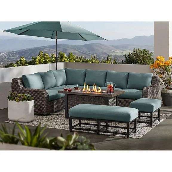 Athena Seven Piece Deep Seating Set - Prime Time Auctions, Inc.