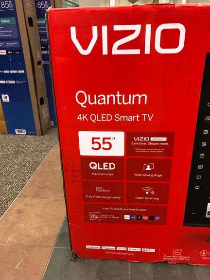 Vizio Quantum 4K QLED Smart TV 55" - Prime Time Auctions, Inc.