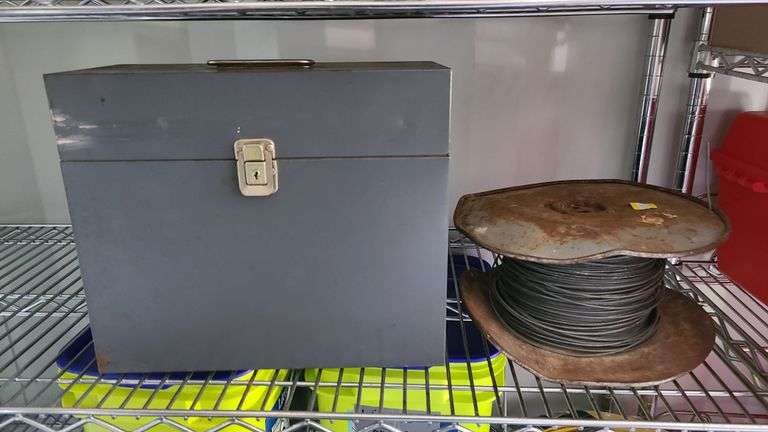 Roll of Wire, File Box with Sand Paper - Prime Time Auctions, Inc.