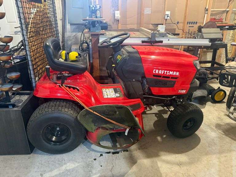 Craftsman T110K Riding Lawn Mower - Prime Time Auctions, Inc.