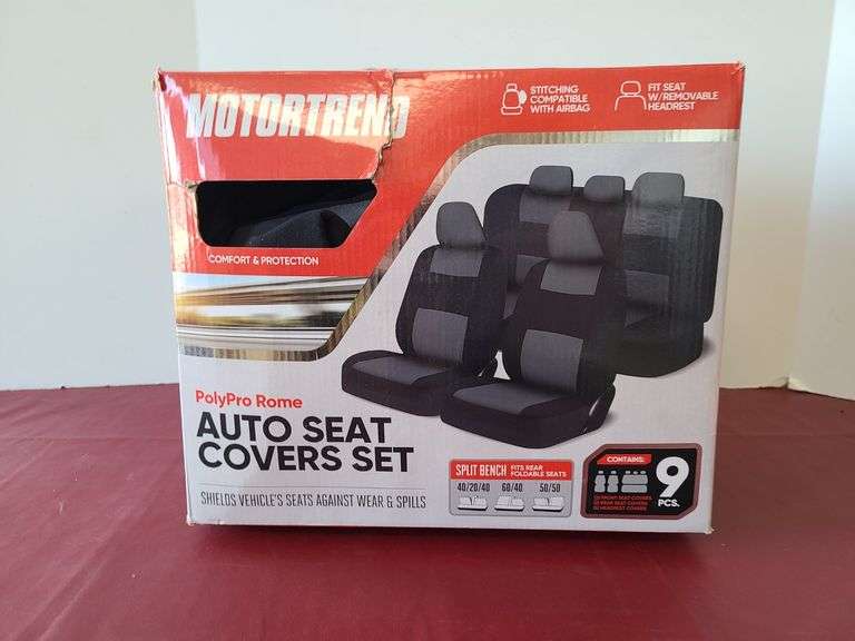 Motor Trend Poly Pro Rome Auto Seat Covers Set - Prime Time Auctions, Inc.
