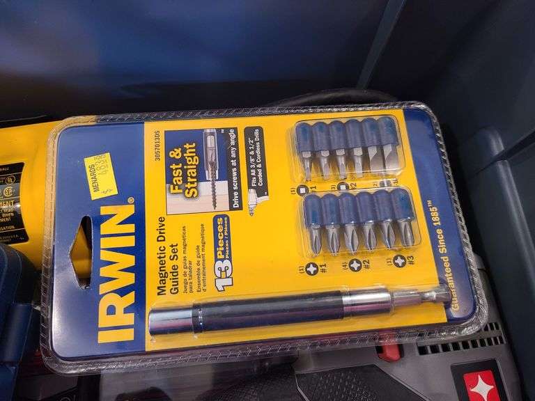 Magnetic Drive Guide Set, Deck/Drywall Screwdriver, Assorted Drill Bits ...