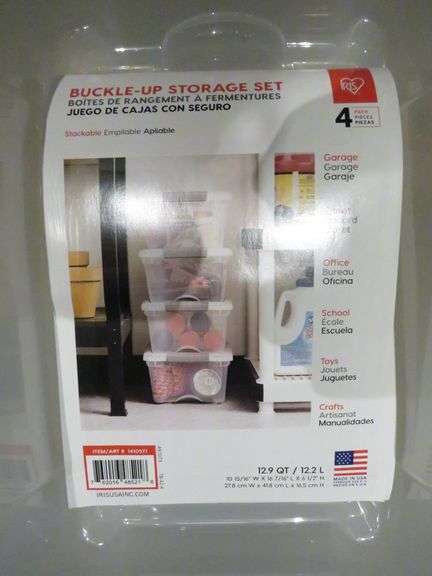 Buckle Up Storage Containers - Prime Time Auctions, Inc.
