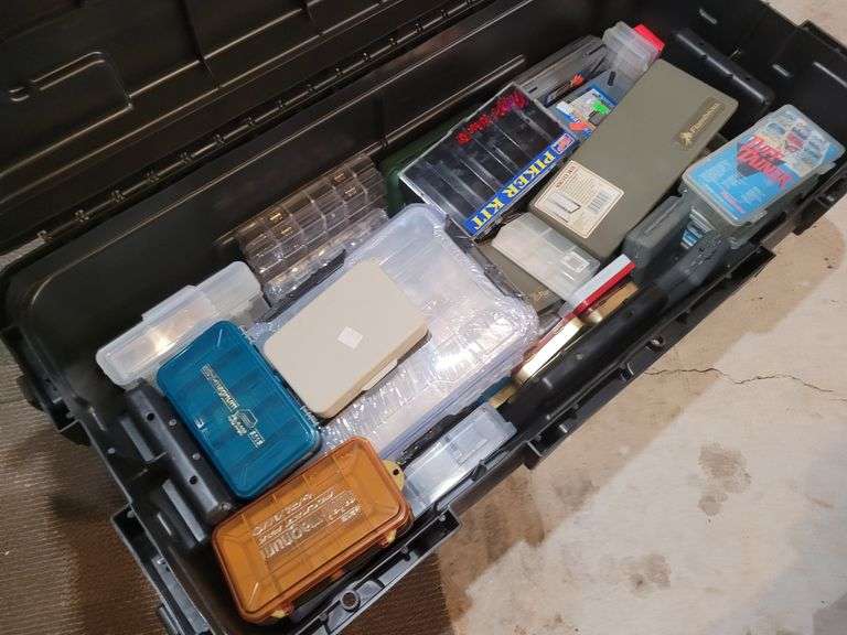 Large Tote Full of Organizer and Streamer Boxes - Prime Time Auctions, Inc.