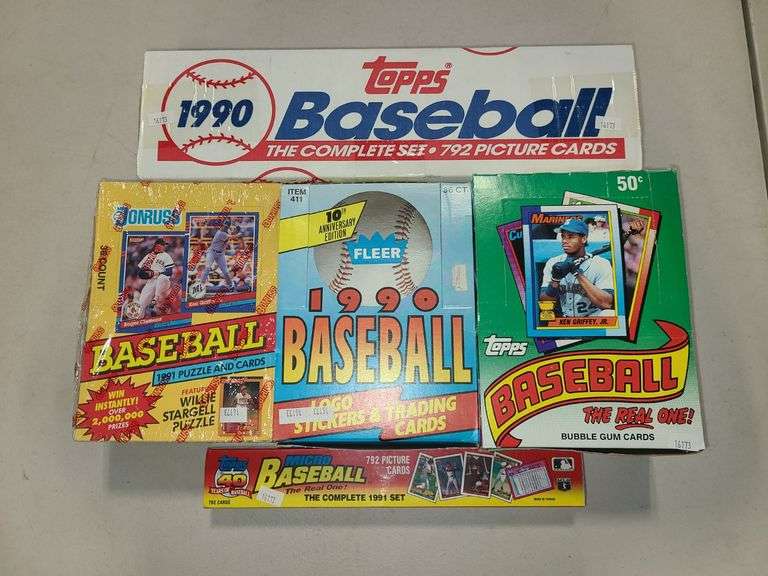 1990 Topps Baseball Picture Cards, 1991 Puzzle and Baseball Cards, 1990 ...