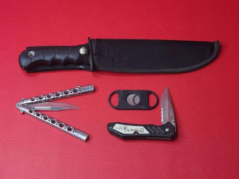 M-Tech Survival Knife with Sheath, Pocket Knife, Cigar Tip Cutter ...