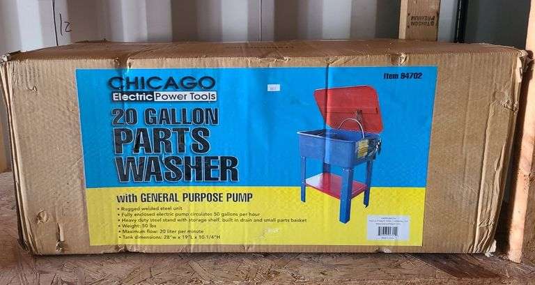 Chicago Electric 20-Gallon Parts Washer - Prime Time Auctions, Inc.