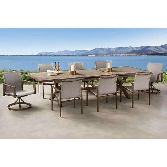 Apollo Expandable Dining Set, 9pc - Prime Time Auctions, Inc.