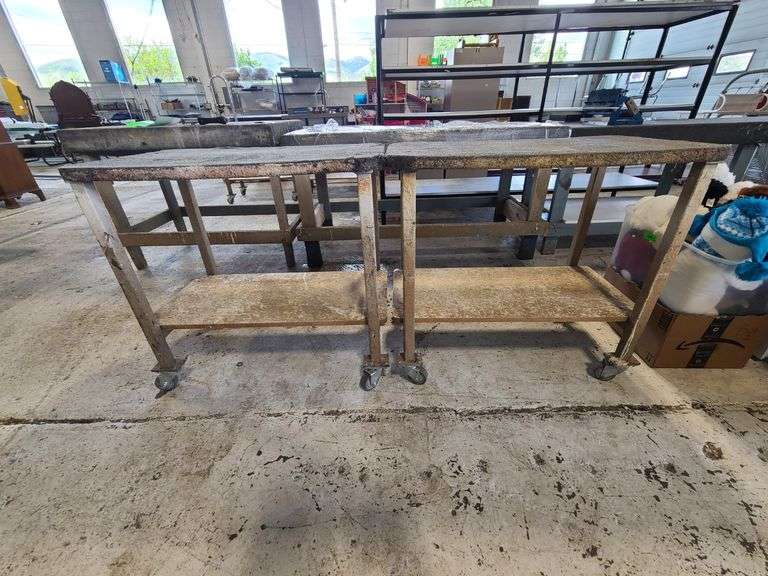 2) Rolling Work Tables - Prime Time Auctions, Inc.