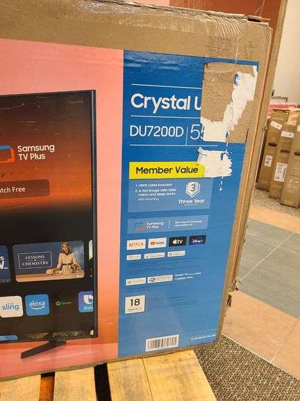 Samsung Crystal UHD DU7200D 55" TV - Prime Time Auctions, Inc.
