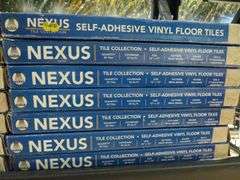Nexus Self-Adhesive Vinyl Floor Tiles - Prime Time Auctions, Inc.