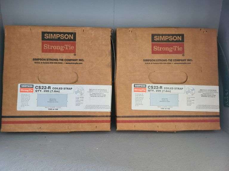2) Simpson Strong-Tie Coiled Strap - Prime Time Auctions, Inc.