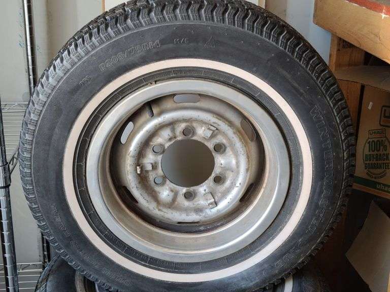 4) Wintermaster Plus Steel Belted Radial Studded Snow Tires and Wheels ...