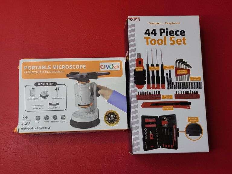 Portable Microscope, Tool Set - Prime Time Auctions, Inc.